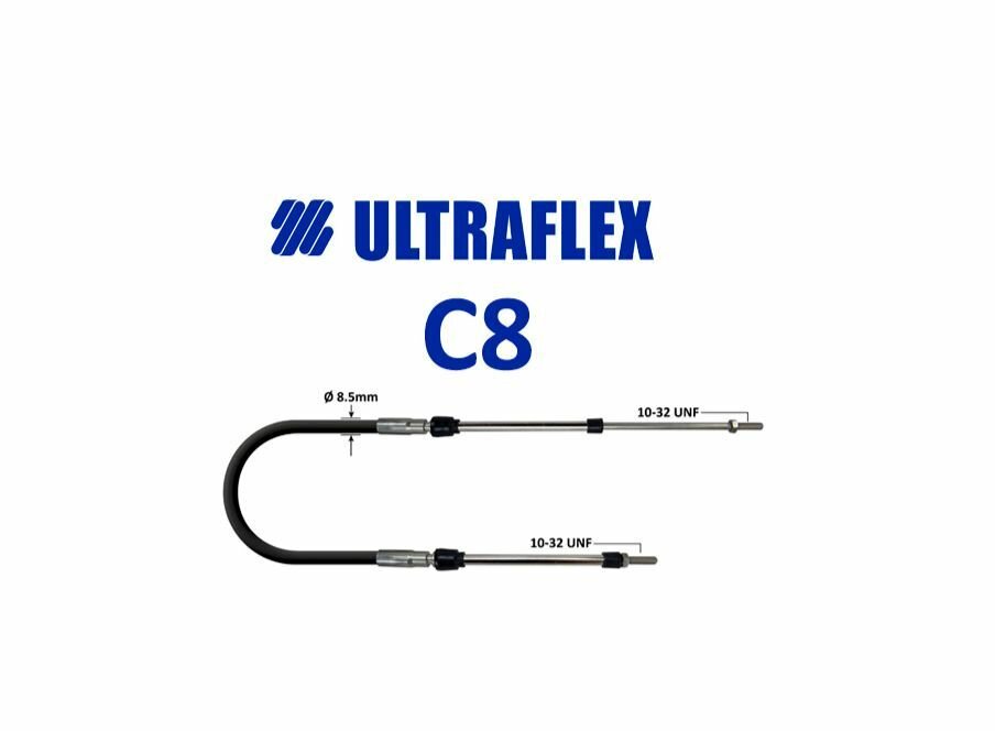 Трос управления Ultraflex C8 15", (15 футов - 4,5 м), внимание - в комплекте 1 шт.