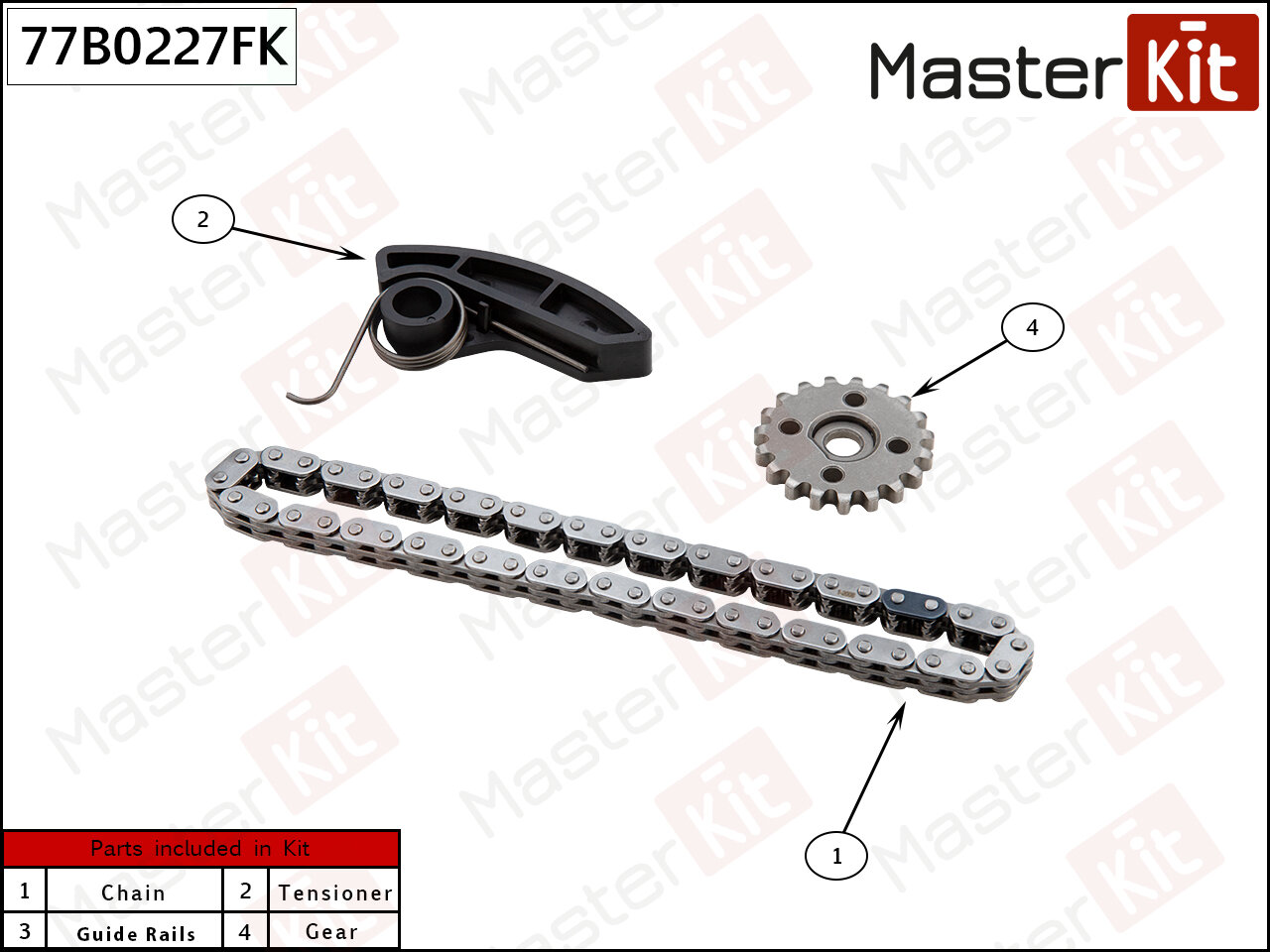 77B0227FK комплект цепи масляного насоса FORD FOCU