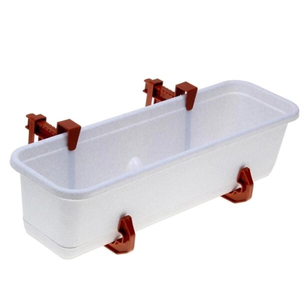 Держатель для балконного ящика пластиковый терракотовый 20х4х29 см 2 шт