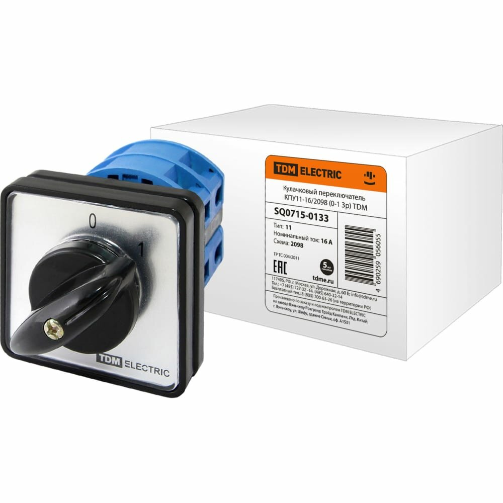 Переключатель TDM ELECTRIC КПУ11-16/2098 0-1 3р SQ0715-0133