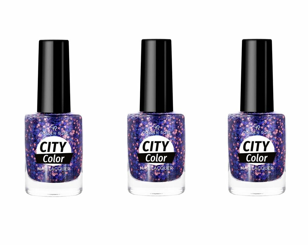 Golden Rose Лак для ногтей City Color, тон 111, 3 шт