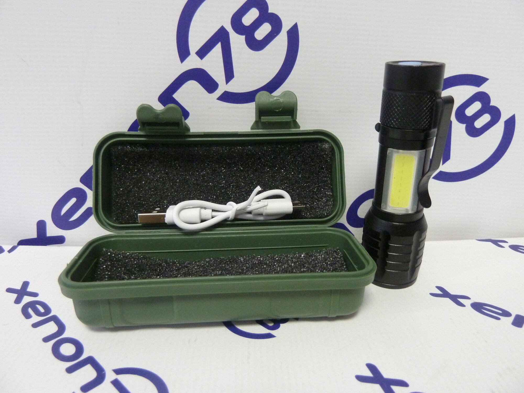 Cветодиодный, миниатюрный фонарик Огонь H-700 (USB, встроенный аккумулятор) - 1 шт