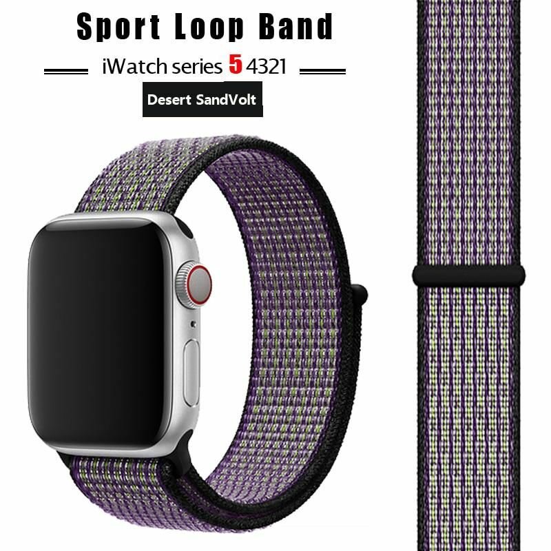 Нейлоновый ремешок для Apple Watch 42 / 44 / 45 / Ultra 49 mm Sport Loop Orange/Blue