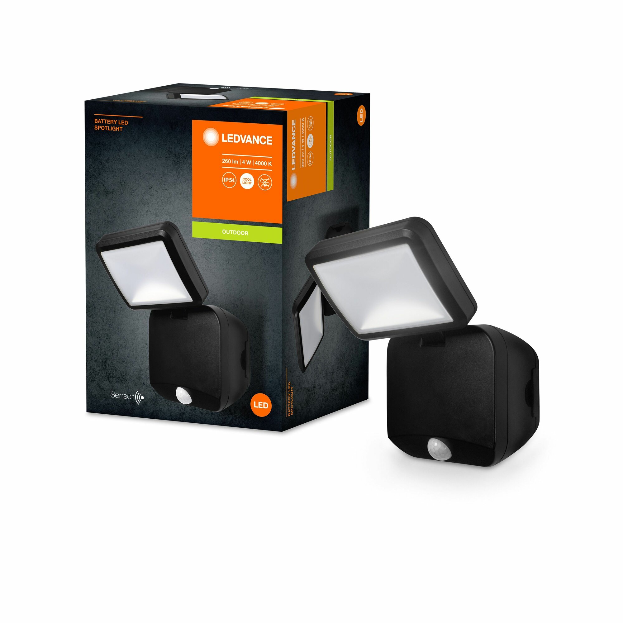 Ночник светильник с сенсором LEDVANCE / OSRAM BATTERY LED SPOTLIGHT SINGLE, Черный 2700K, 4 Вт, 260 Лм