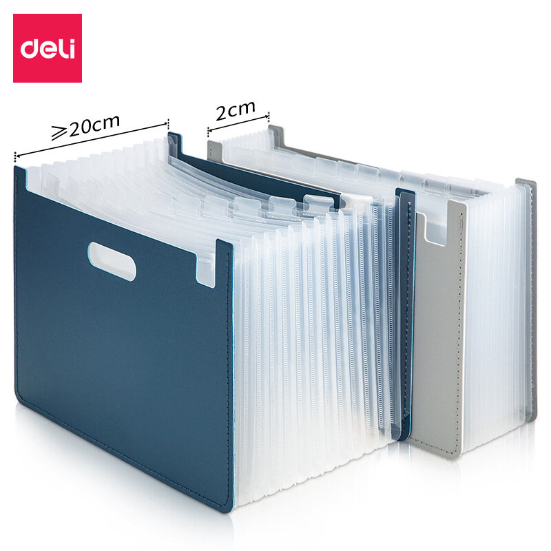 Папка Deli 63951, для органов, формат А4, темно-синяя, светло-серая