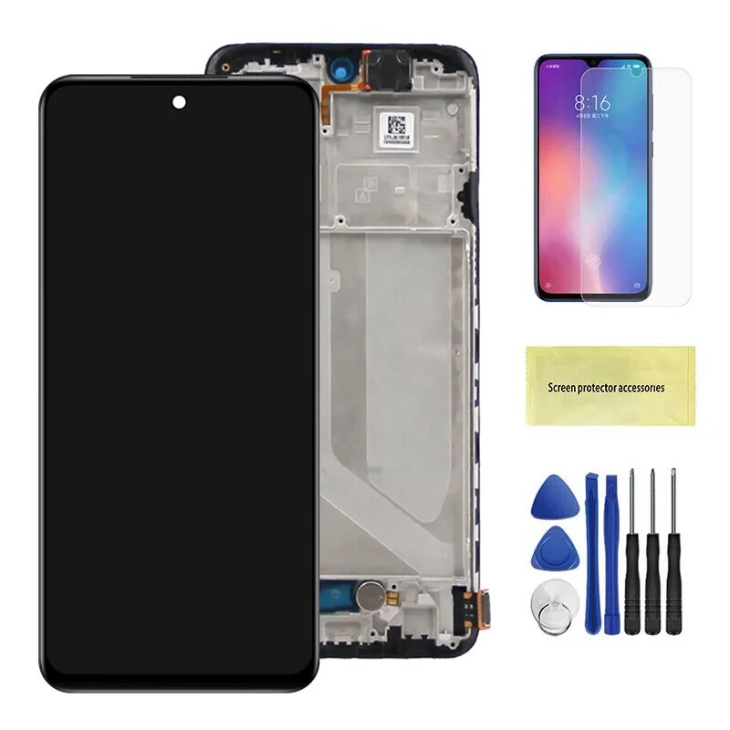 6,43 "экран для Xiaomi Redmi Note 10 M2101K7AI M2101K7, ЖК-дисплей, цифровой сенсорный экран с рамкой в сборе для Redmi Note 10S Amoled With Frame
