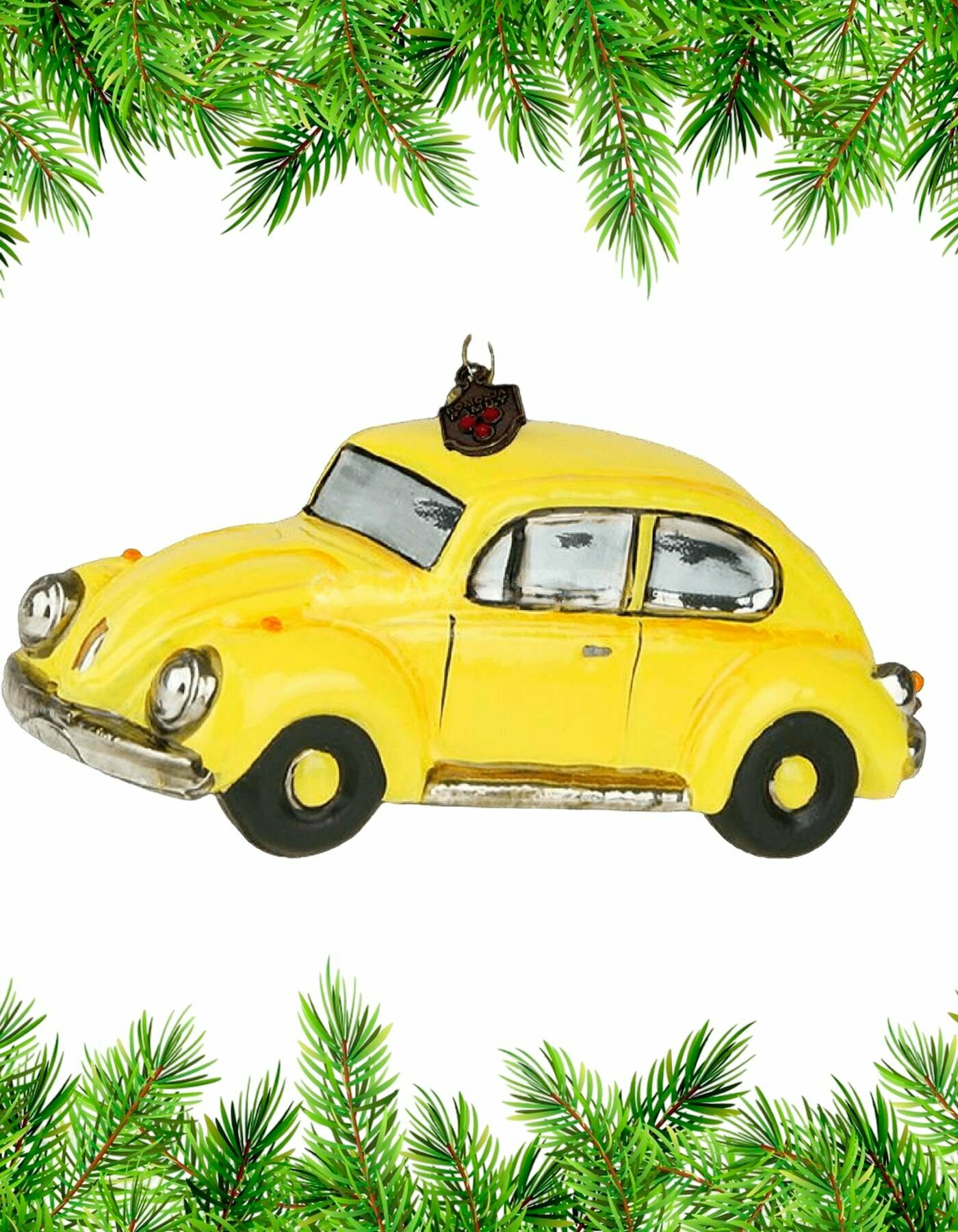 Игрушка на елку Ретро-такси Komozja Family