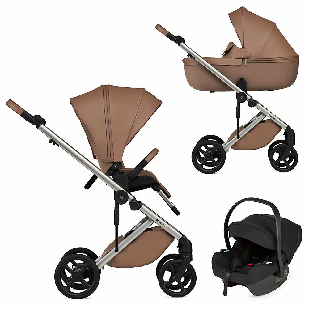 Детская коляска 3в1 Anex Eli, цвет Secret (Коричневый)