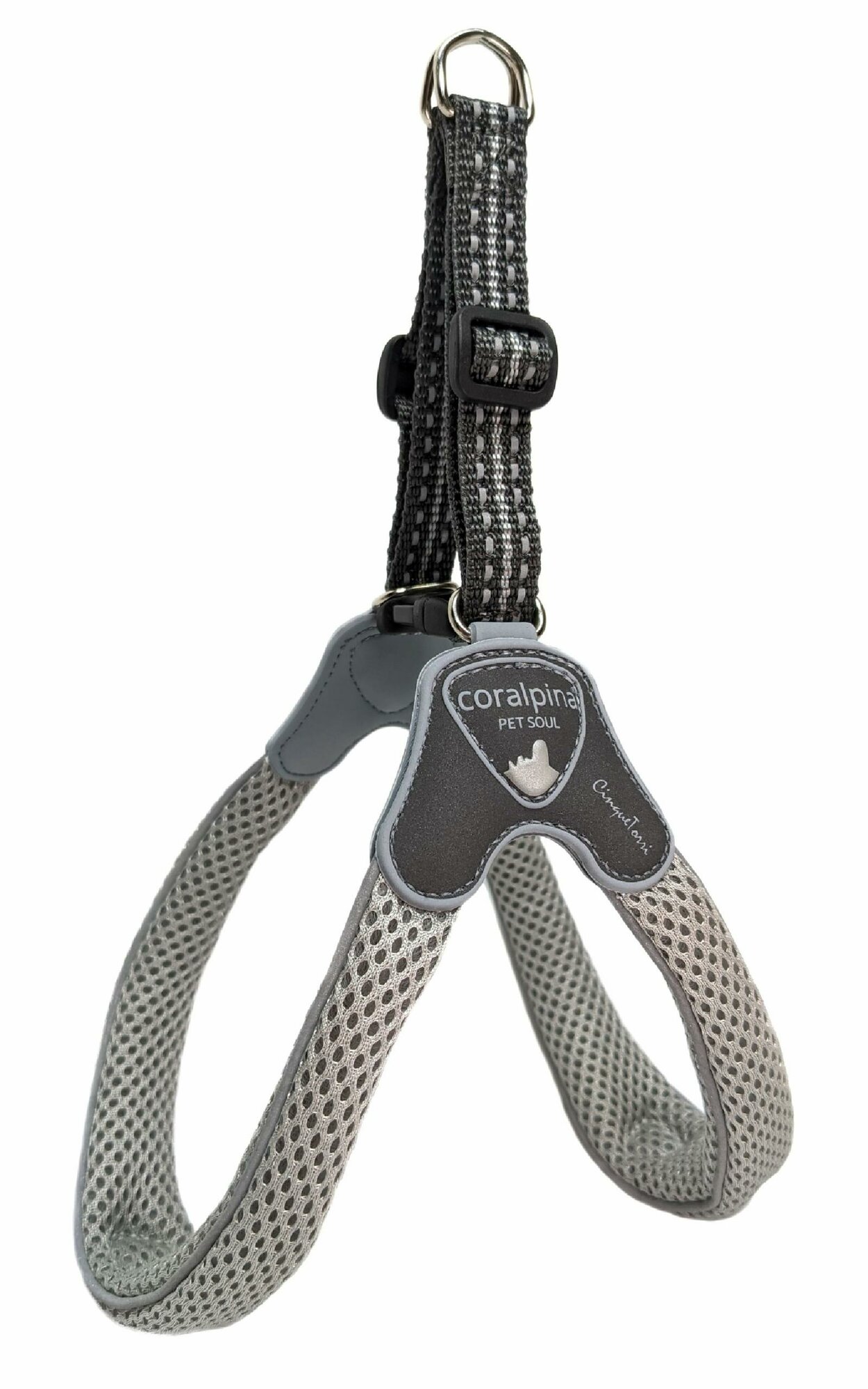 Cortina Мягкая шлейка для собак "Супер Комфорт", размер 4, светло-серый (Италия)