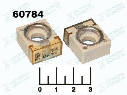 Вставка плавкая керамическая ВПК 250A под винт FM250A (предохранитель)