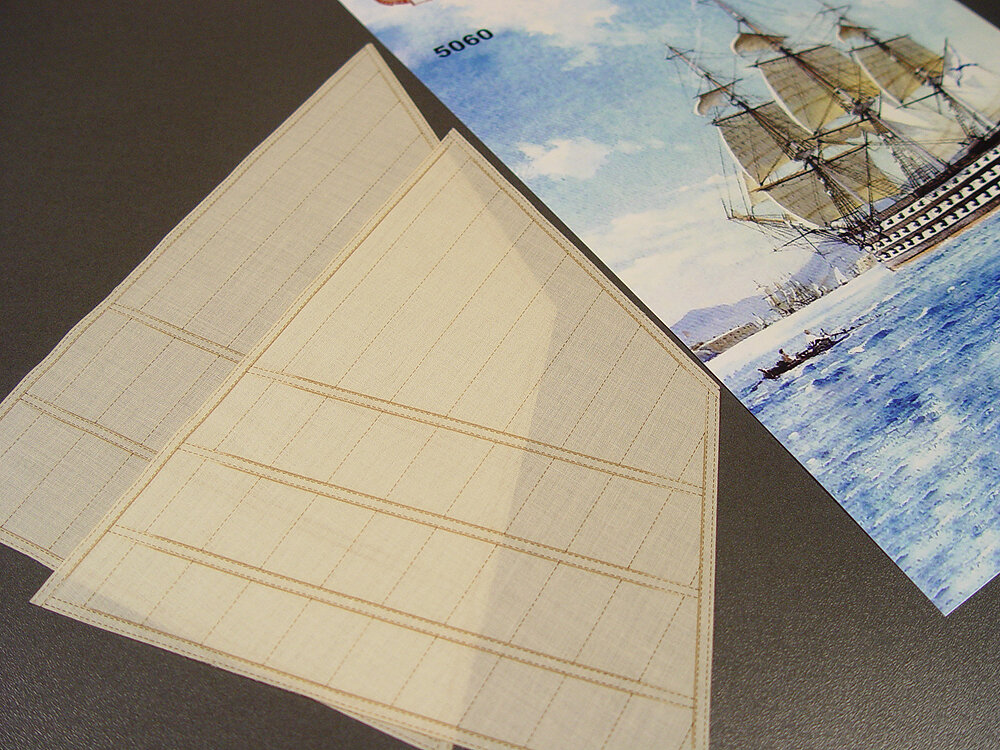 Улучшенные паруса для модели корабля 12 апостолов, перкаль, Россия