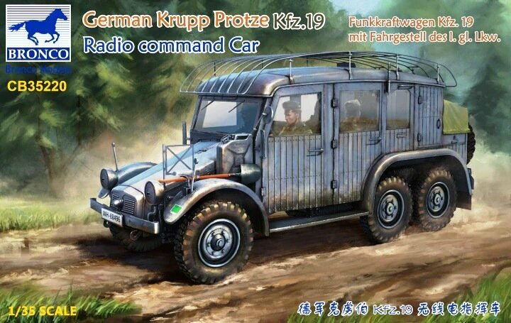 CB35220 Bronco Models Автомобиль Krupp Protze Kfz.19 (командный пункт) 1/35