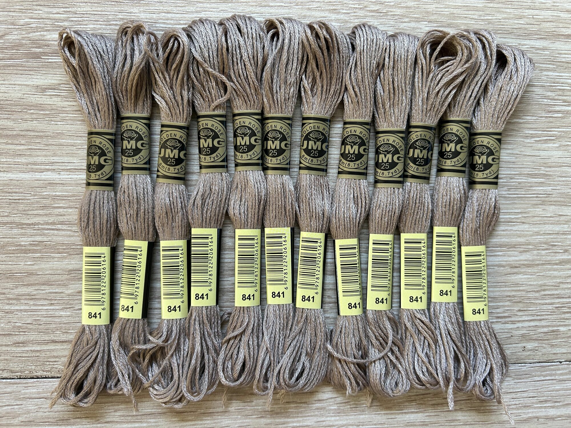 Нитки для вышивания JMC мулине (150-3866) 100% полиэфир 12 штук x 8 м