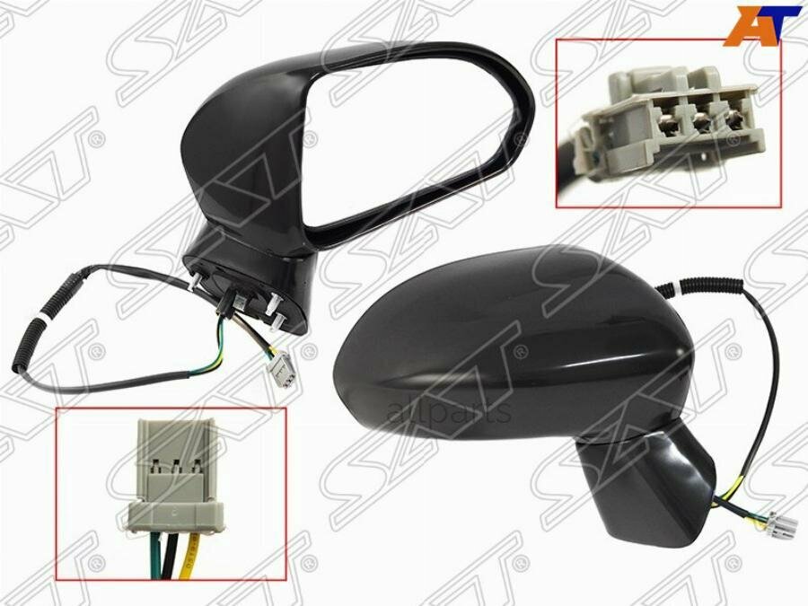 SAT ST-HD75-940-A1 Зеркало Honda Fit 01-04 (Справа/ Регулировка/ 3 контакта/ 5D HBK)