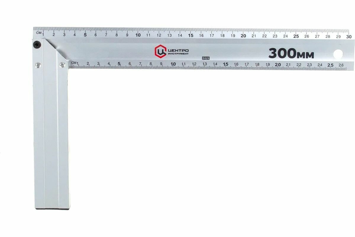 Угольник алюминиевый Центроиструмент 300 мм, арт.0426