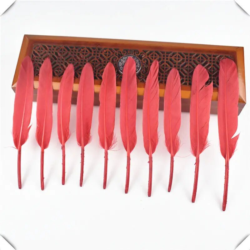 Золотые утиные перья для поделок WHxmsh 10-15 см