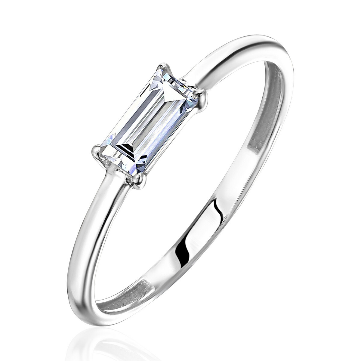 Кольцо, белое золото, 585 проба, фианит