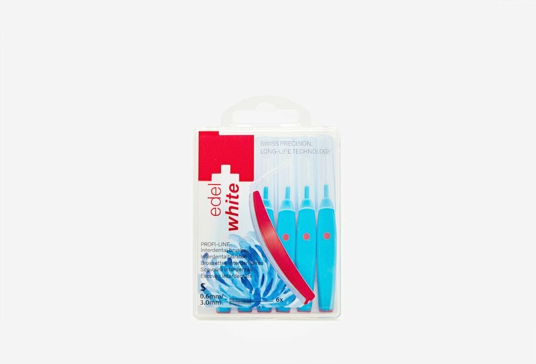 Межзубные ершики EDEL+WHITE Interdental brushes PROFI-LINE S 0,6mm