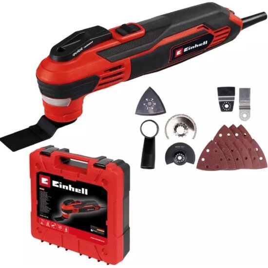 Многофункциональный инструмент Einhell TE-MG 350 EQ, набор оснастки, кейс (4465155)