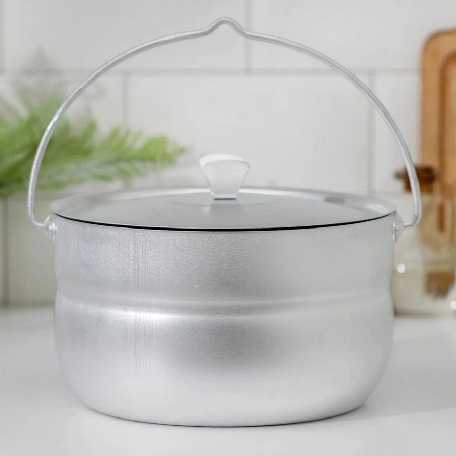 Котелок туристический Калитва, алюминий, 25.5x22x16.4см, 4.5л