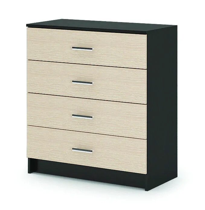 Комод 4 ящика КМ 601 «Гармония», венге/дуб белфорт (850х408х934)