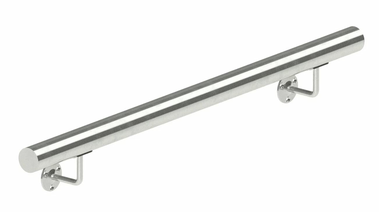 Поручень к стене ф38мм из нержавеющей стали AISI 201 (комплект, 1 метр)