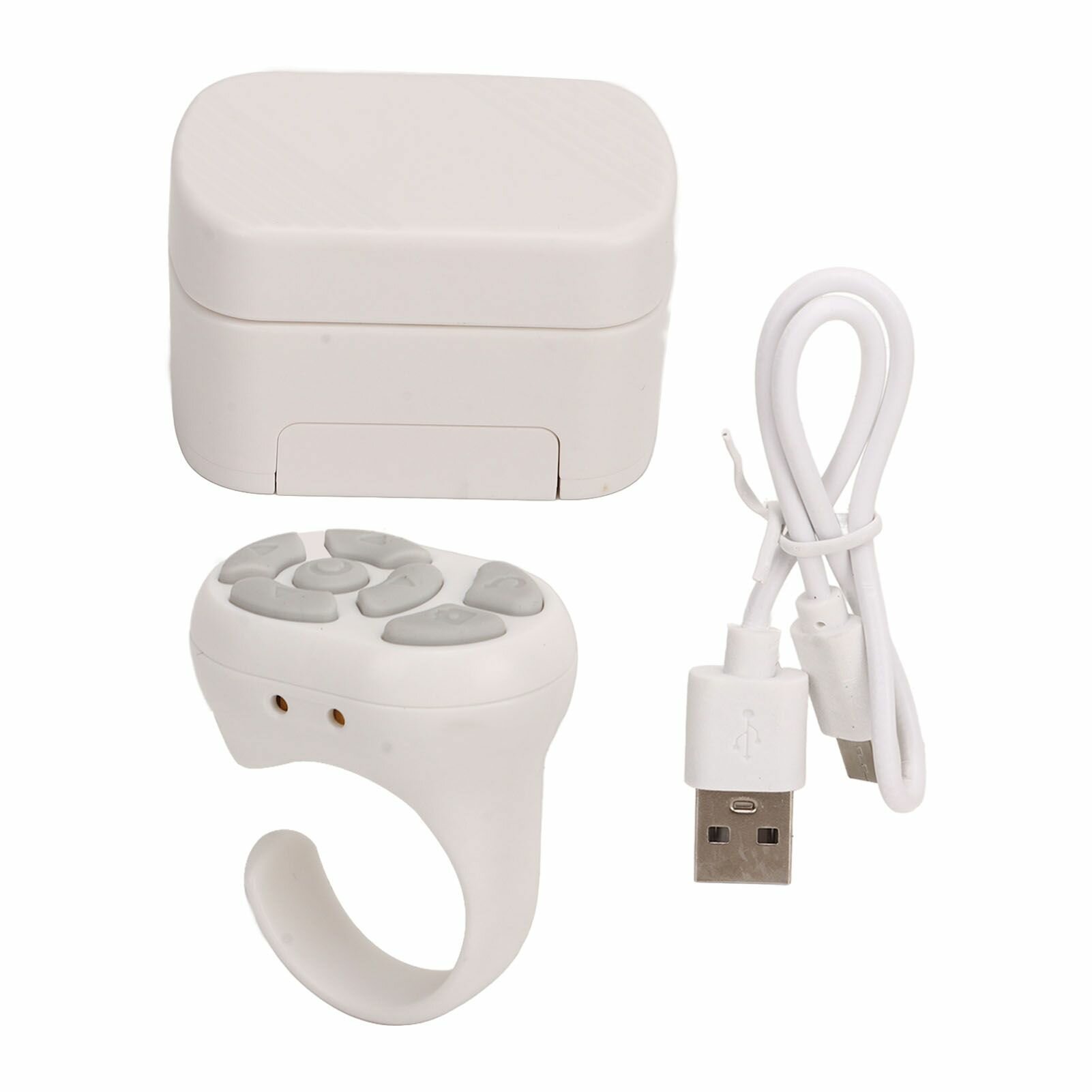 Беспроводной Bluetooth-пульт дистанционного управления с кольцом прокрутки, приложением для перелистывания страниц, кнопкой затвора камеры и кнопкой селфи для мобильных телефонов