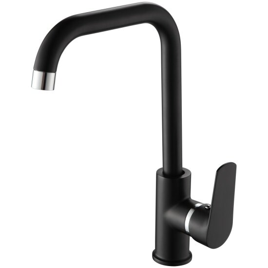 Смеситель для кухни с высоким поворотным изливом Ammore A5503-A, чёрный