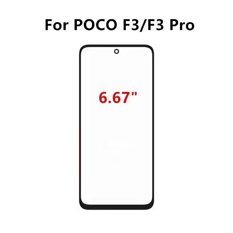 Внешнее стекло для Xiaomi POCO F6 F5 Pro F4 F3 GT F2 F1 Ремонт передней панели сенсорного экрана ЖК-дисплей Замена запасных частей + OCA