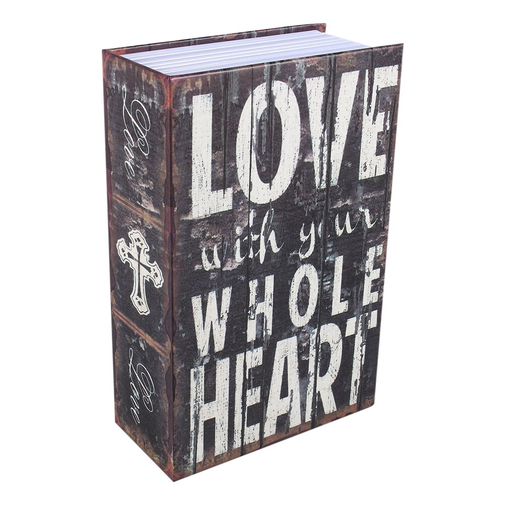 Секретный сейф типа LOVE, сейф с замком для денег, ювелирных изделий, стиль словаря, скрытый сейф для хранения