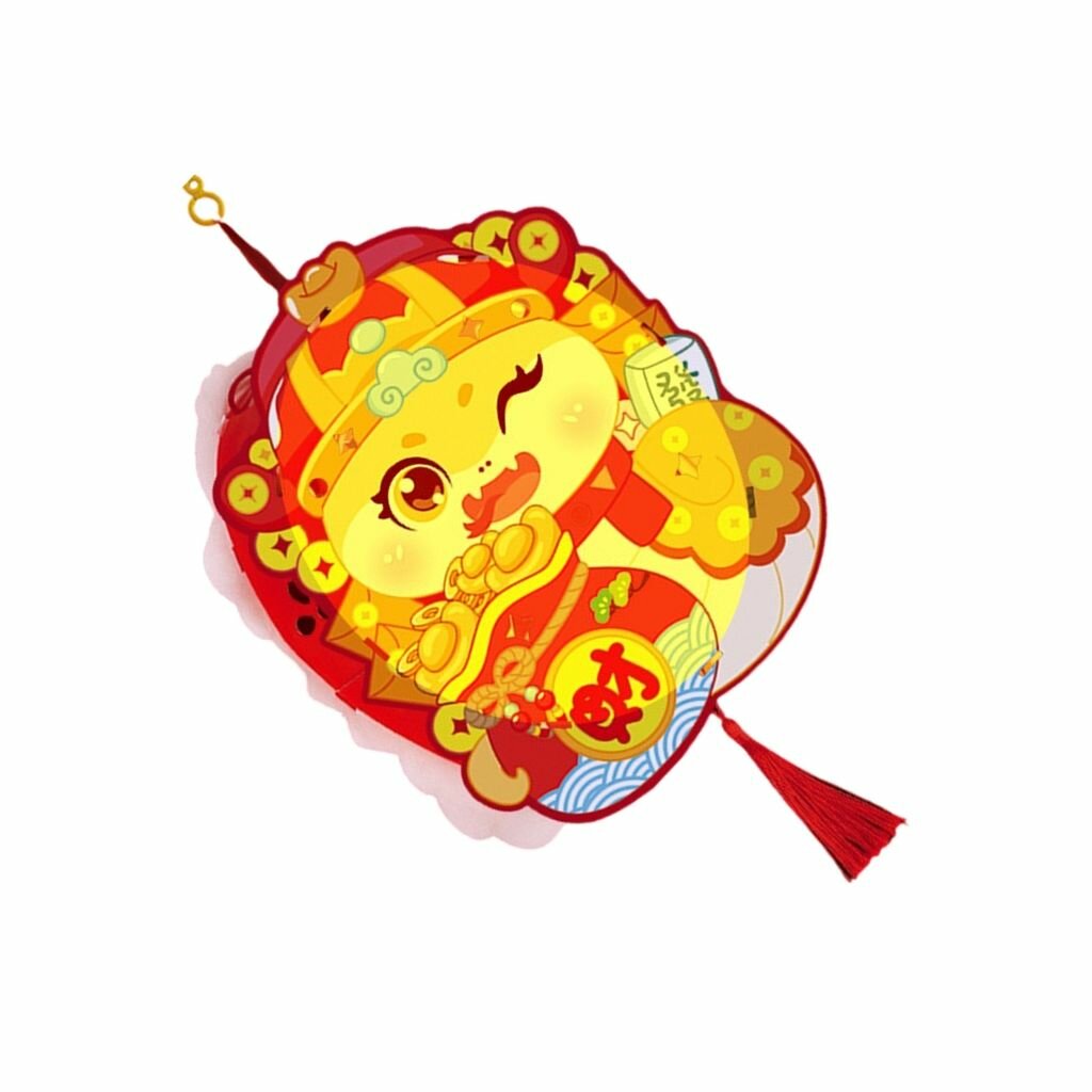 Украшение вечеринки, Ручная работа фонарик на год змеи - милый змей приносит деньги, 1 комплект