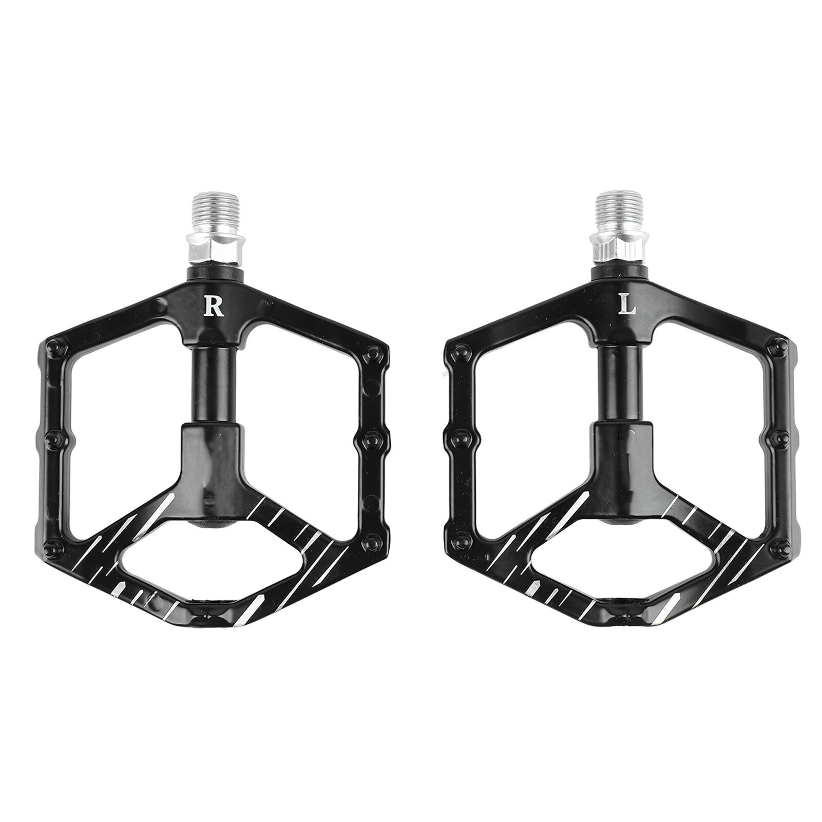 2 шт. велосипедные педали из алюминиевого сплава, черные универсальные велосипедные педали для взрослых и детей, велосипедные дорожные велосипедные педали