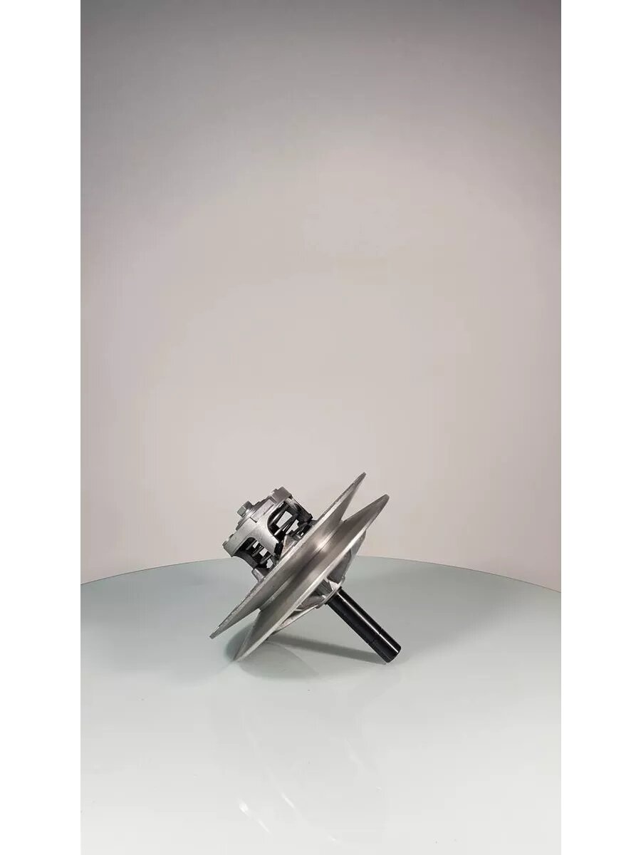 Шкив Сафари ведомый в сборе с валом L235 мм одноопорный