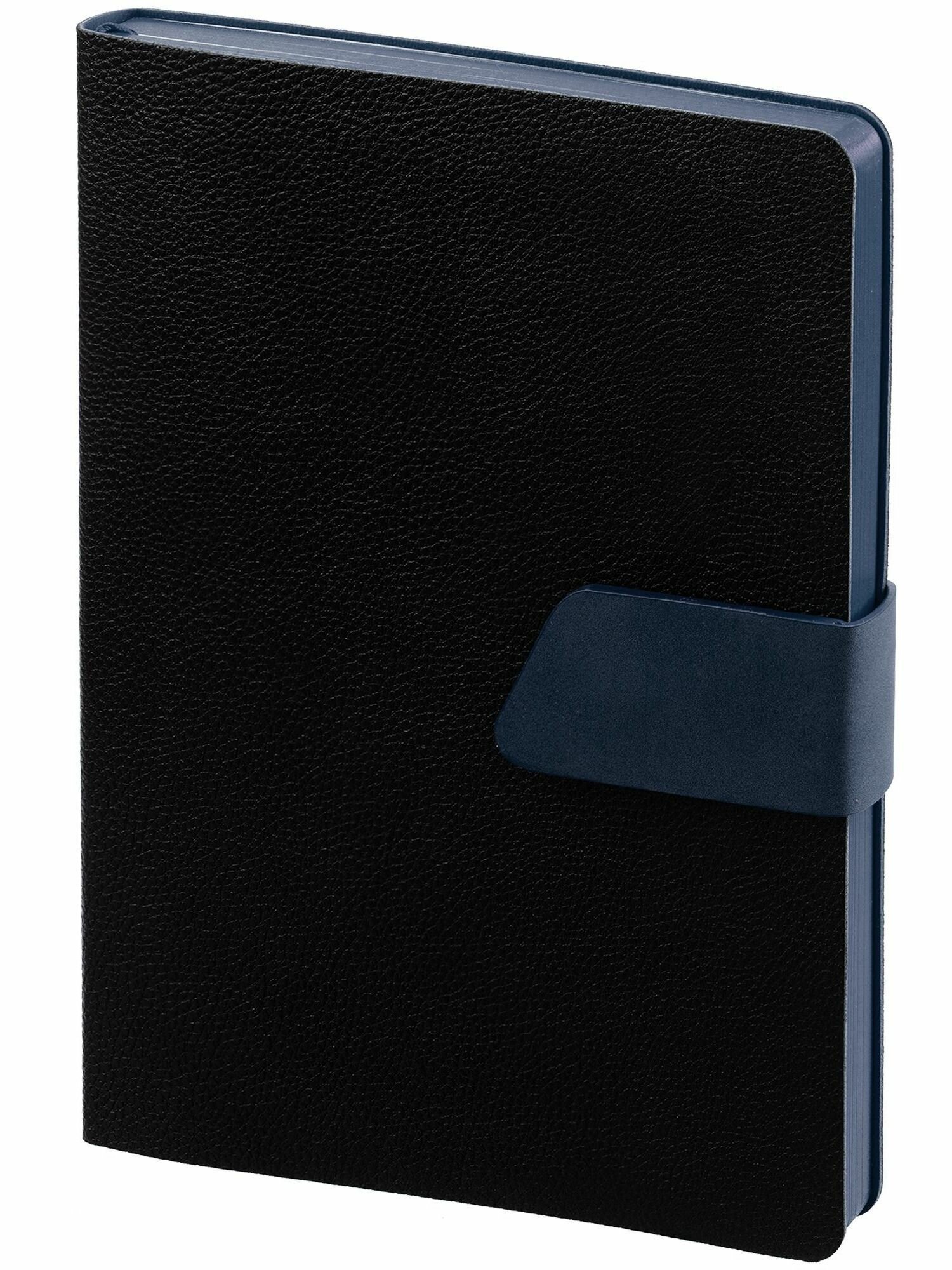 Ежедневник недатированный планер А5, на кнопке мягкая обложка, для учителя, Boom, черный с синим