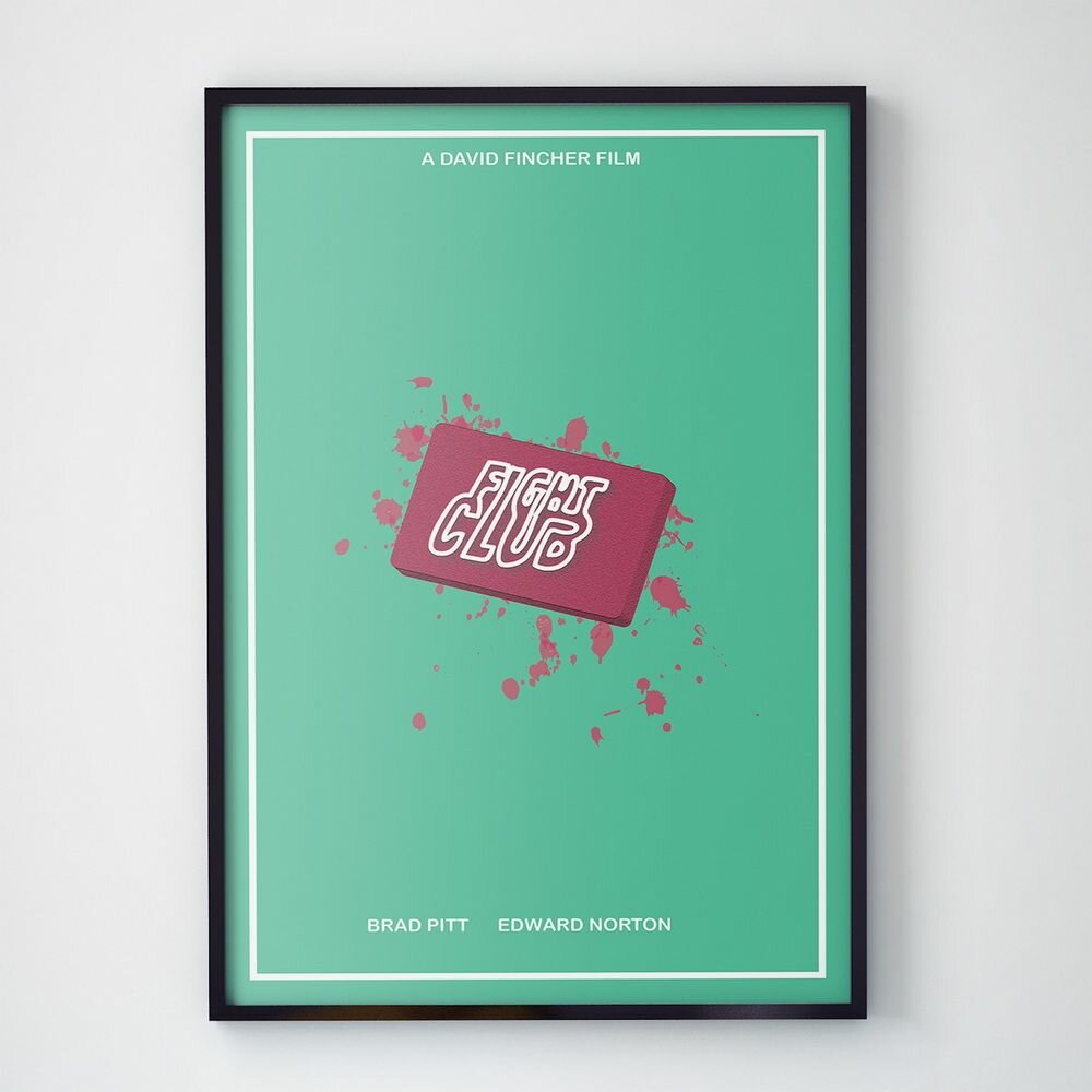 Плакат, постер Бойцовский Клуб, Fight Club на холсте, размер 30х42см