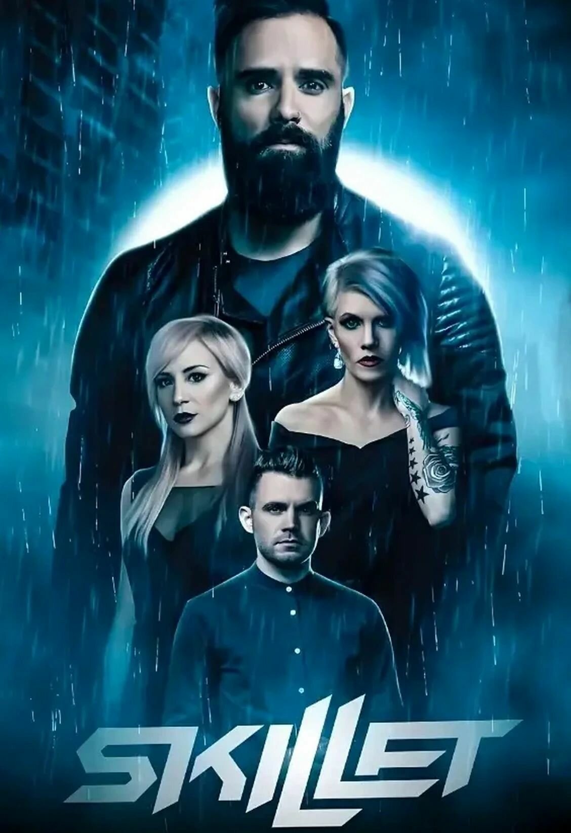 Плакат, постер Skillet рок-группа на бумаге, размер 30х42см