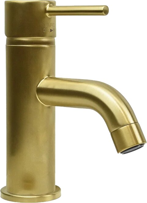 Смеситель для раковины Paini Cox 78PJ205 золотой, матовый, кран для ванной в раковину, из латуни, рычажный, с керамическим картриджем