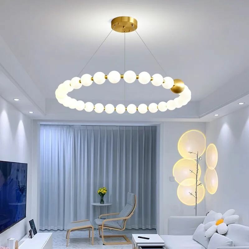 Современный светильник жемчужной формы, премиум люстра для роскошного освещения спальни и гостиной