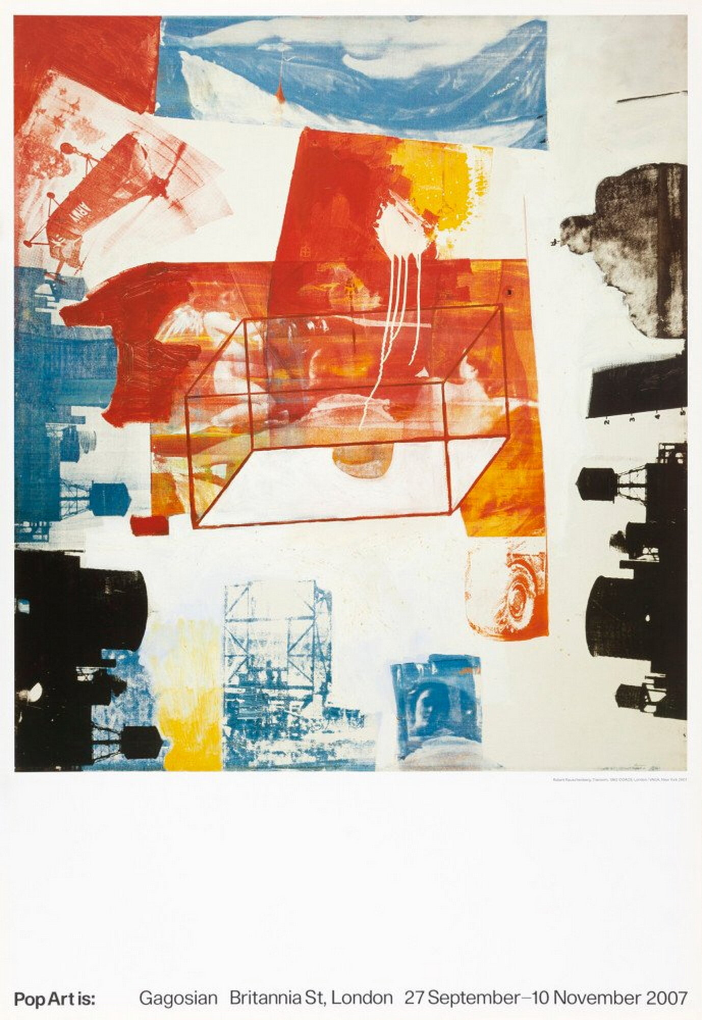 Плакат, постер Роберт Раушенберг. Коллаж на бумаге, размер 21х30см