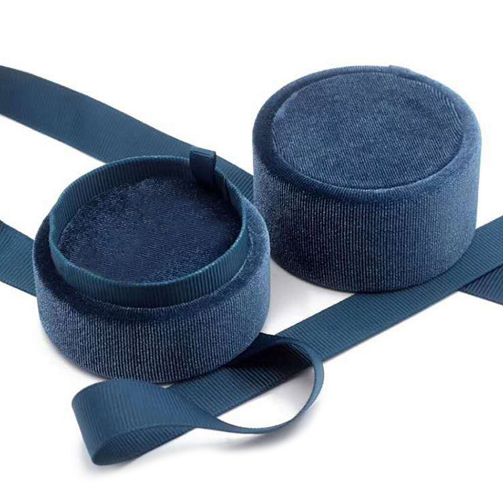 Свадебная коробка для колец, круглая упаковка для украшений