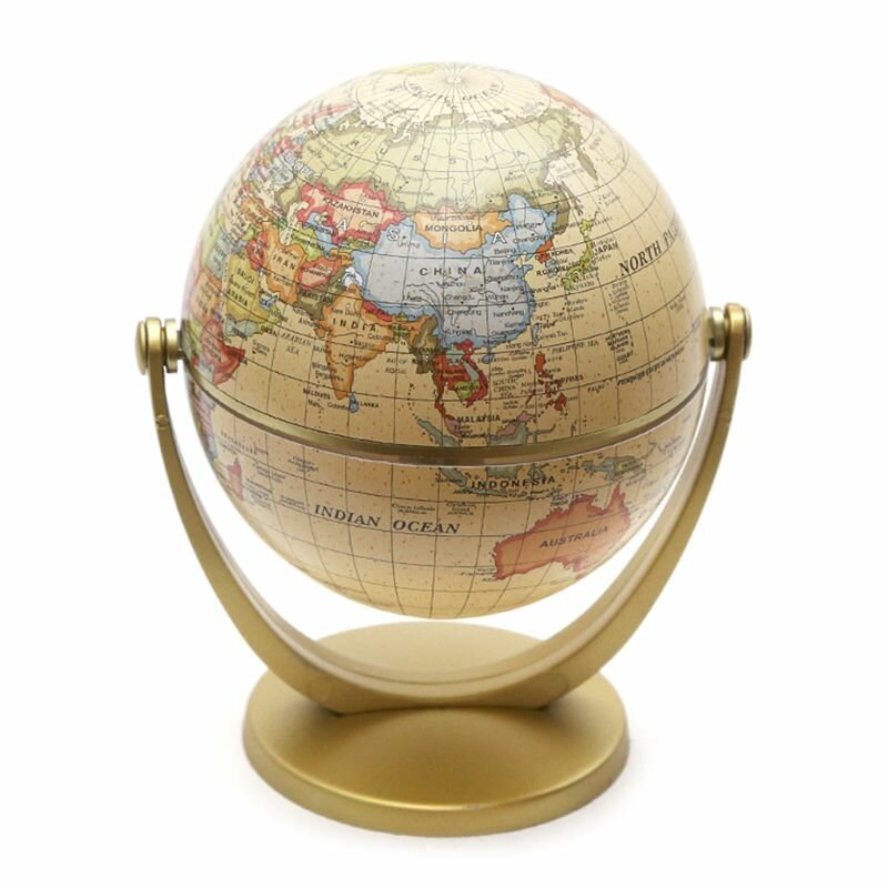 Vintage English Edition Globe World Map Decoration Earth Globes with Base Geogra