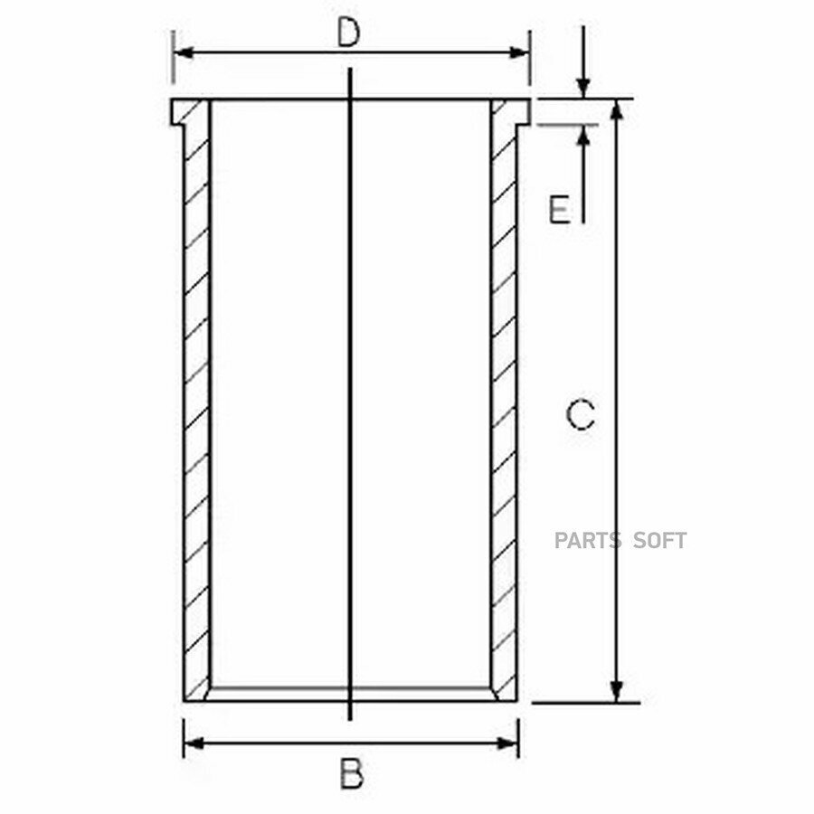 Гильза цилиндра ДВС от официального дистрибьютора, GOETZE, артикул 1402135000