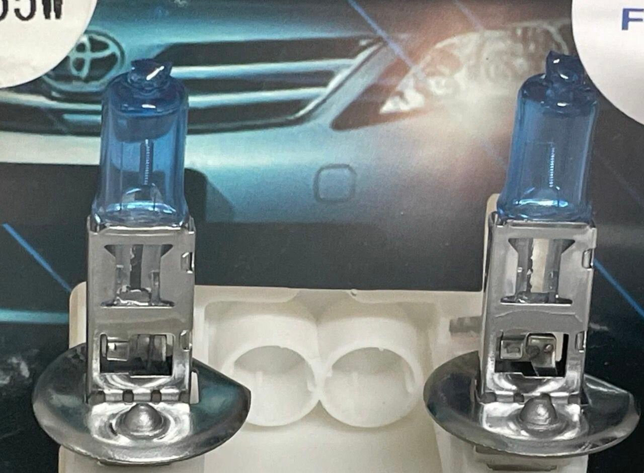 H1 (55W) / Галогенная лампа H1 55W римские FENGYU Blue Vision Ultra 12V (2 шт. / комплект), 9538-К