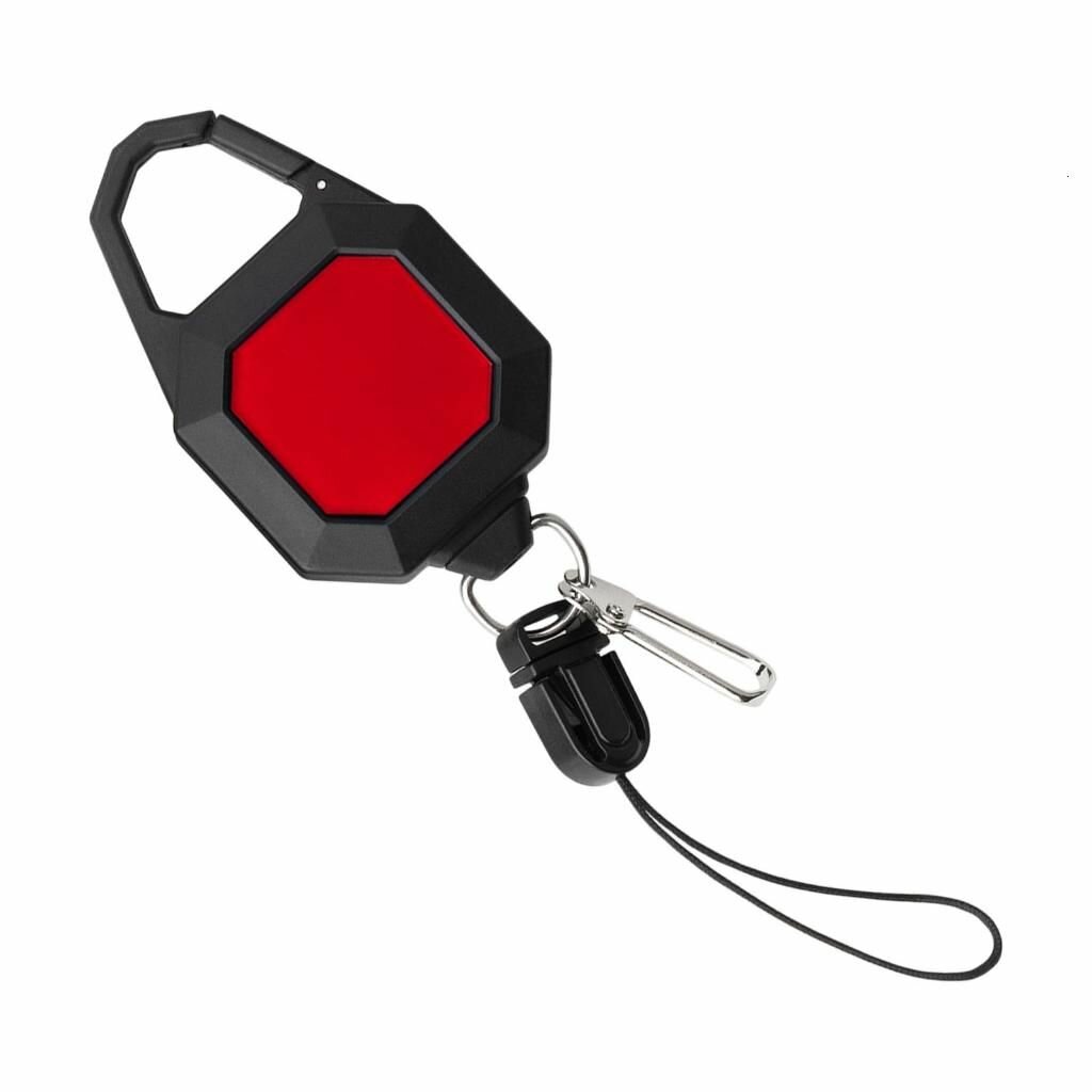 Прочный держатель для бейджов с фиксатором для рыбалки, 3.7x1.7x6.4 см - Одиночный красный световой люк