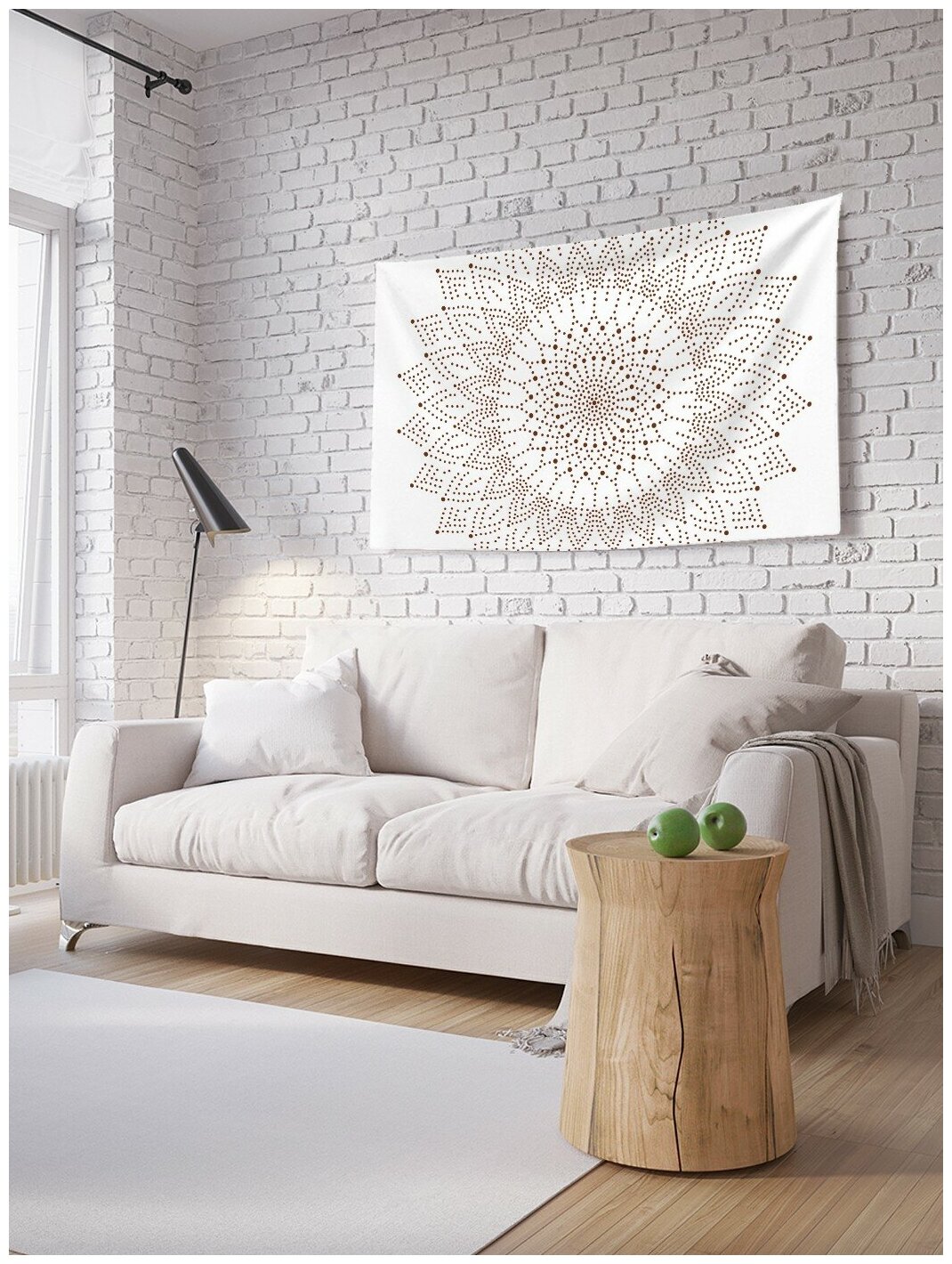 Фотопанно на стену горизонтальный постер 150х200 "Ажурный диск мандалы", JoyArty