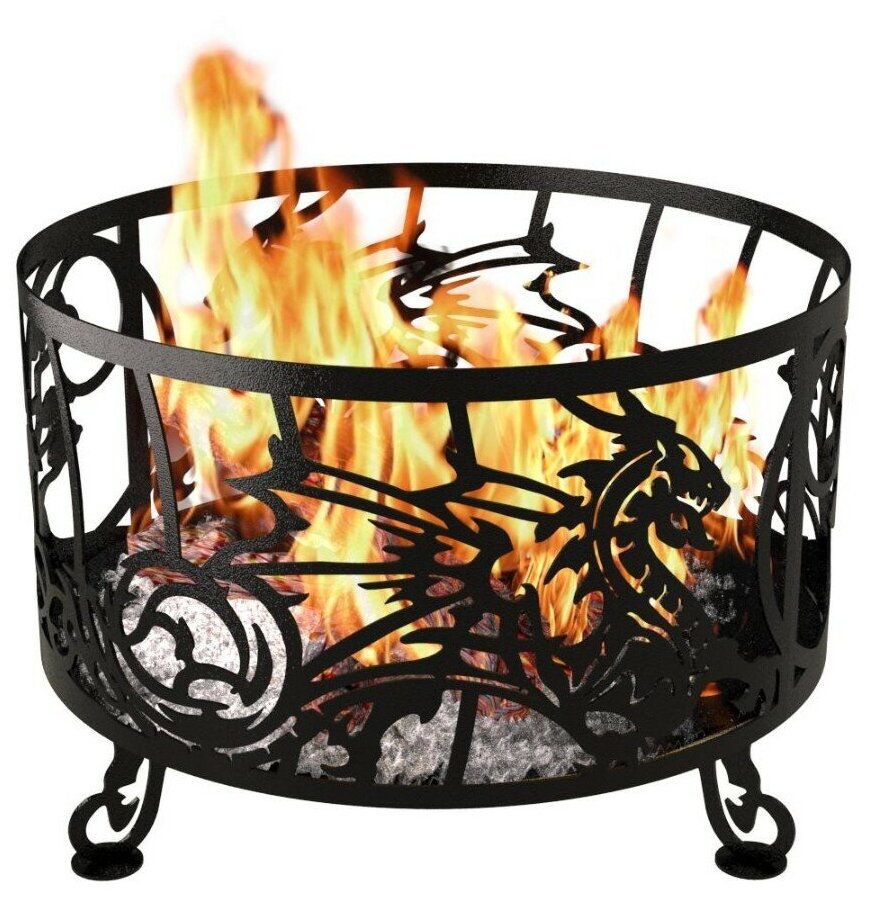 Костровая чаша "Дракон", из стали толщиной 3 мм в термостойкой покраске