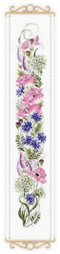 Набор для вышивания Риолис #1866 Цветочное ассорти, Счетный крест, 19 х 90 см