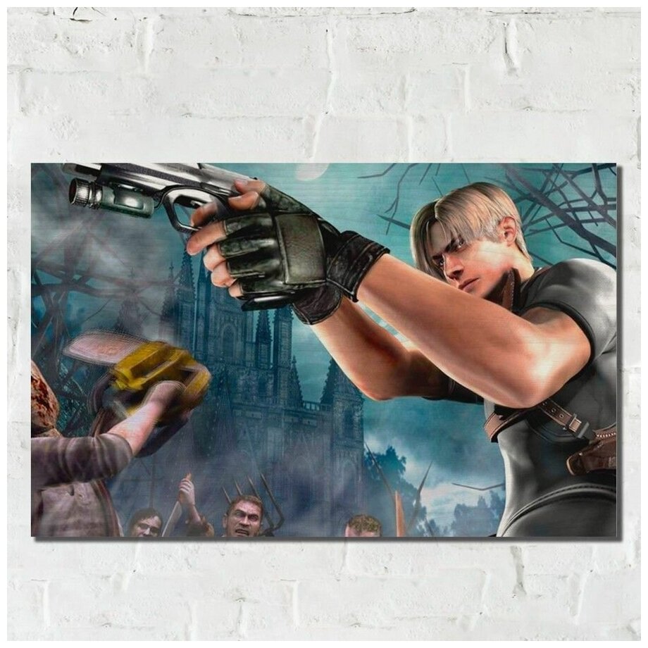 Картина интерьерная на дереве игра Resident Evil 4 (Обитель зла 4) - 11918