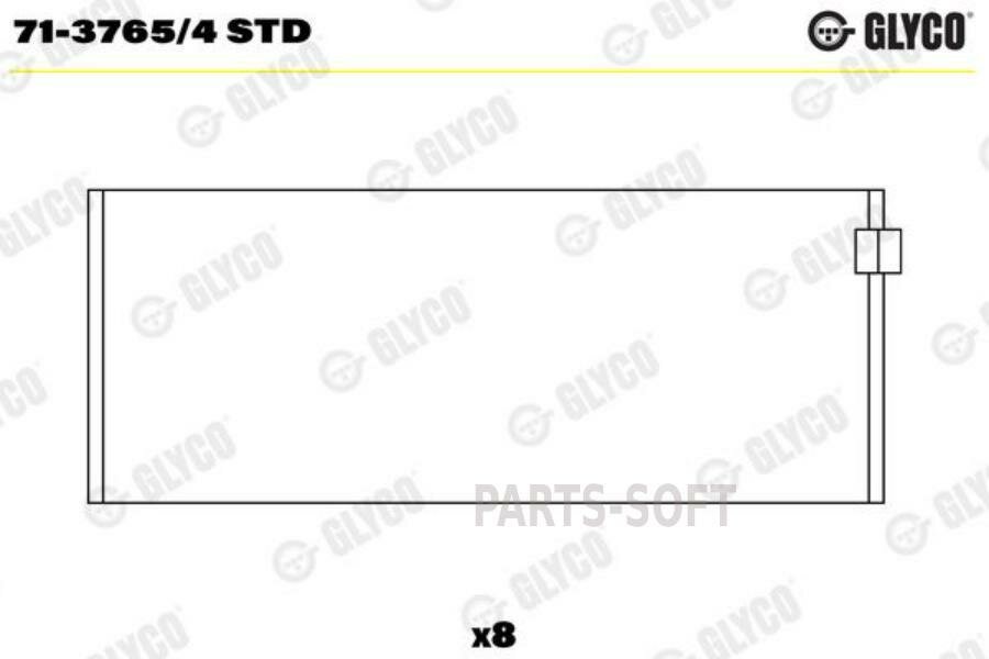 GLYCO 71-3765/4STD (032105701 / 032105701 / F7137654) вкладыши шатунные