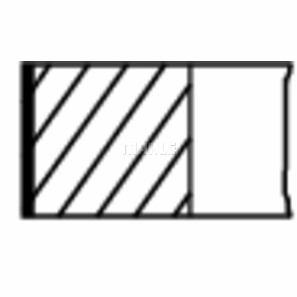 Комплект поршневых колец, MAHLE / KNECHT 011 84 N0 (1 шт.)
